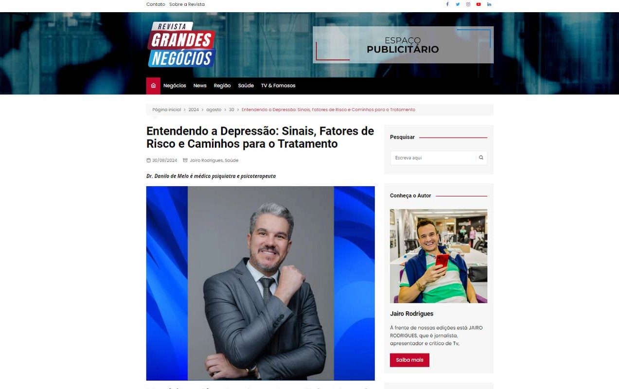 Dr. Danilo de Melo aborda sobre os fatores de risco e tratamento da ...